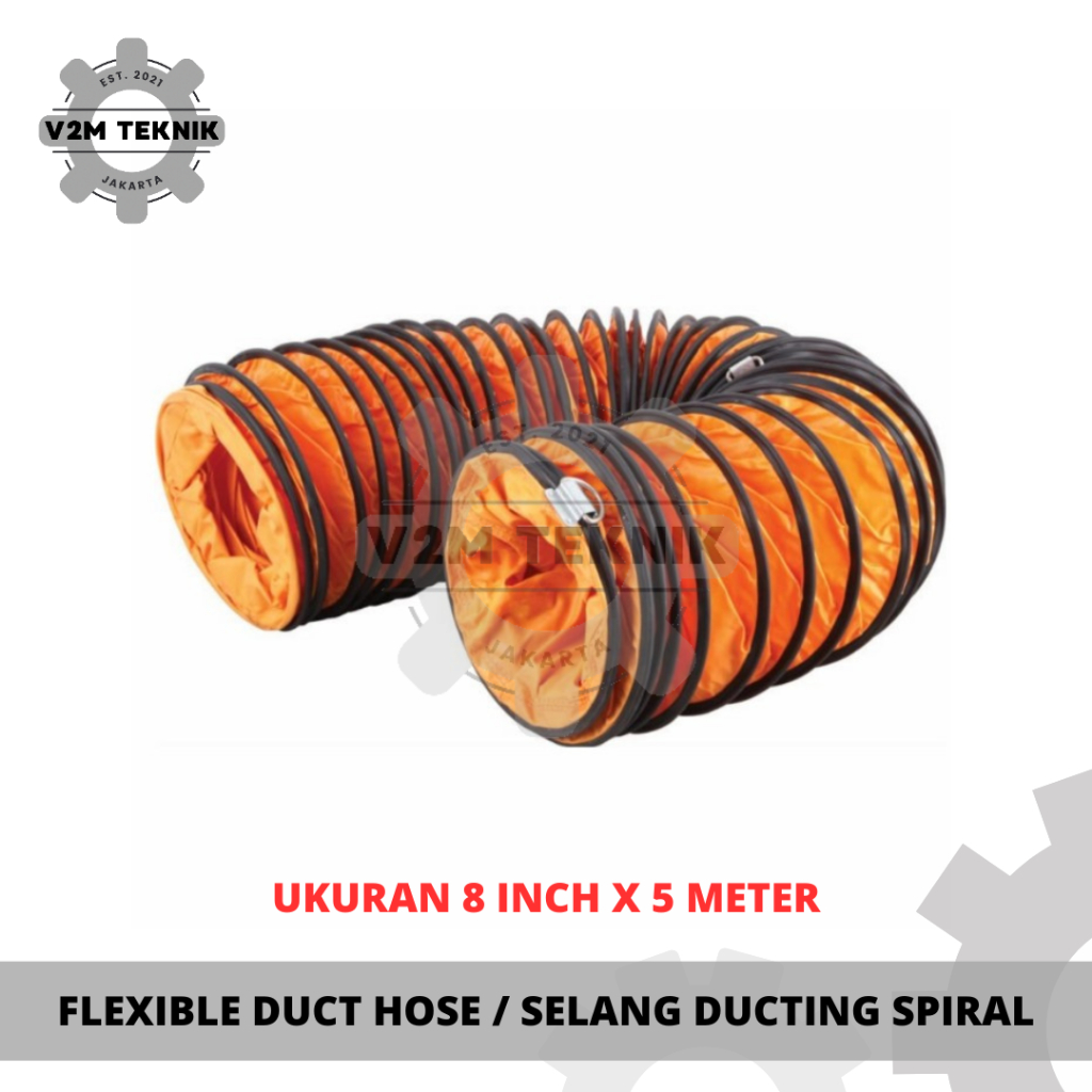 Jual Selang Blower Fleksibel Orange 8 INCH 5 METER / Flexible Duct Hose / Selang Ducting ...