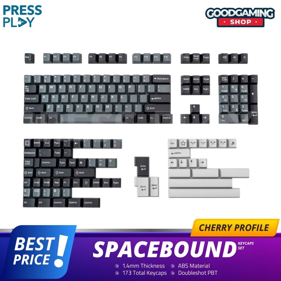 Jual Press Play SPACEBOUND PBT ABS Doubleshot Keycaps Keycap Full Set ...