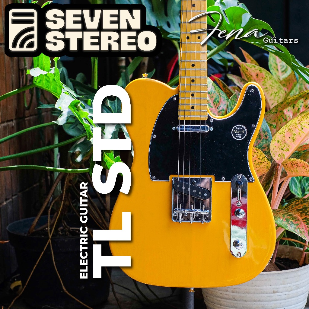 Jual Fena Guitar STD Telecaster Maple FB Butterscotch Blonde | Shopee ...