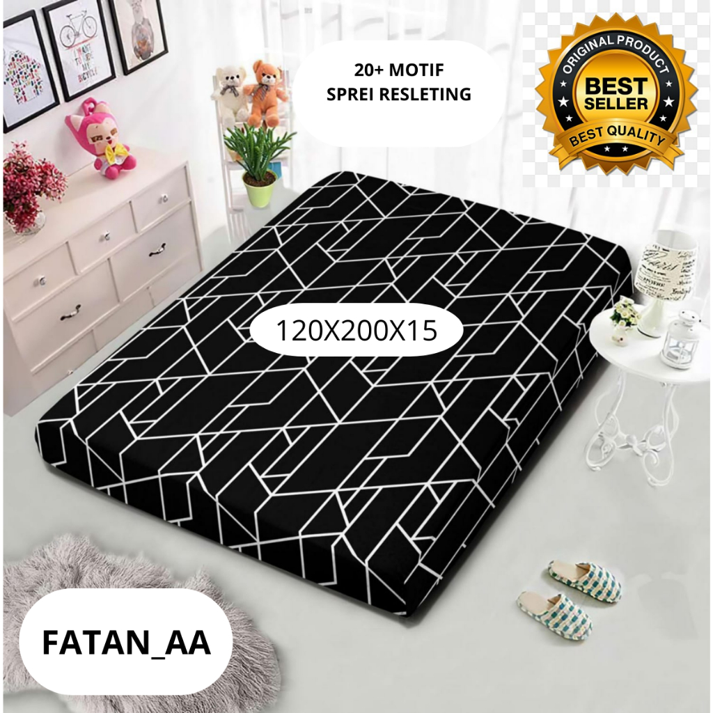Jual Sarung kasur busa resletingan ukuran 120x200x15 | motif karakter ...