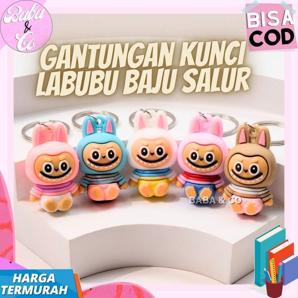 Jual GANTUNGAN KUNCI LABUBU BAJU SALUR DUDUK KEYCHAIN LABUBU BAJU SALUR ...