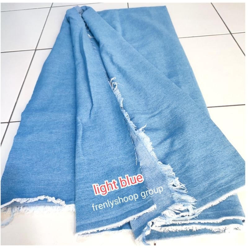 Jual Kain Bahan jeans denim wash soft jeans / Bahan kemeja Jeans Denim ...