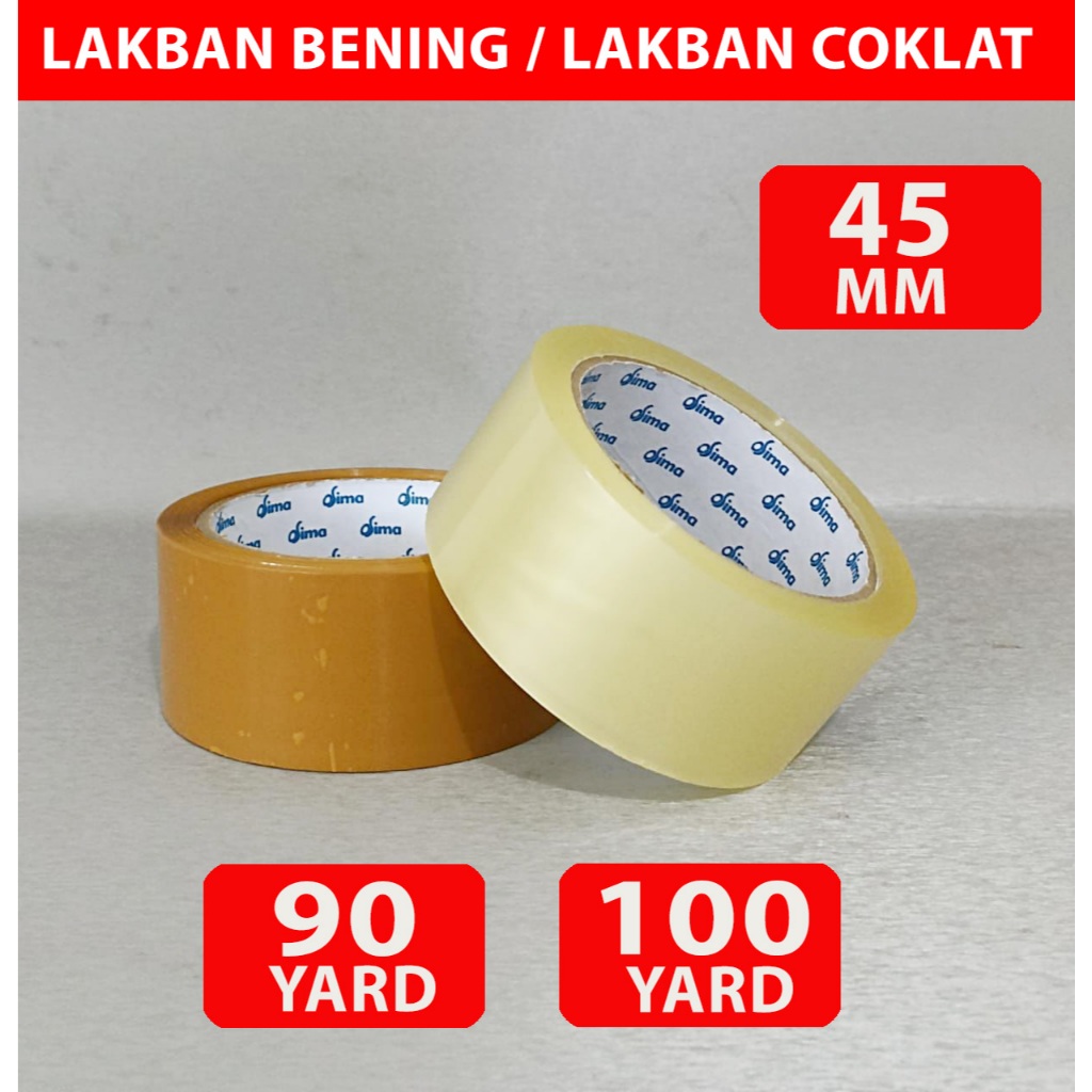 Jual Lakban Coklat 45mm 100 yard - Lakban Bening 1 inch OPP TAPE SM ...