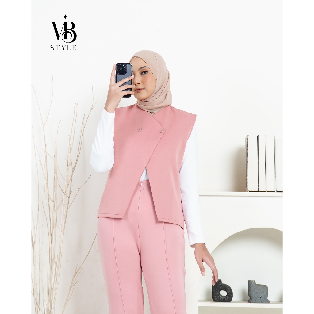 Jual MIB Zoy Vest - Vest Kancing Wanita Vintage - Vest Rompi Clasic ...