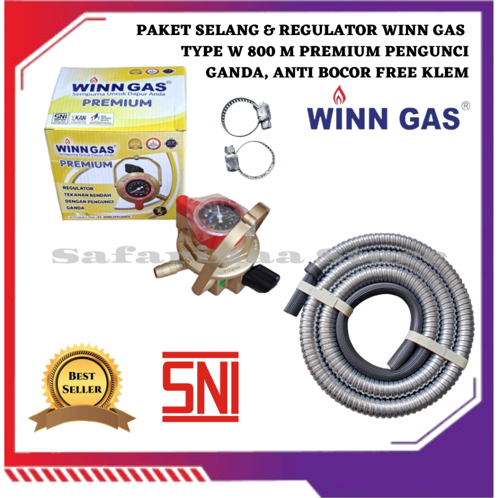 Jual REGULATOR GAS LPG WINN GAS W 800 M PREMIUM ANTI BOCOR + PAKET ...