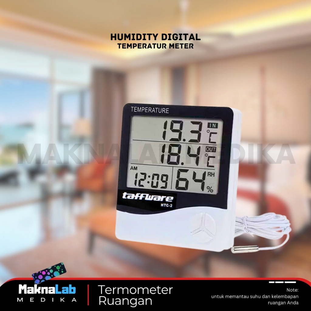 Jual Termometer Ruangan Digital Thermo Hygro l Termometer Hygro Digital ...