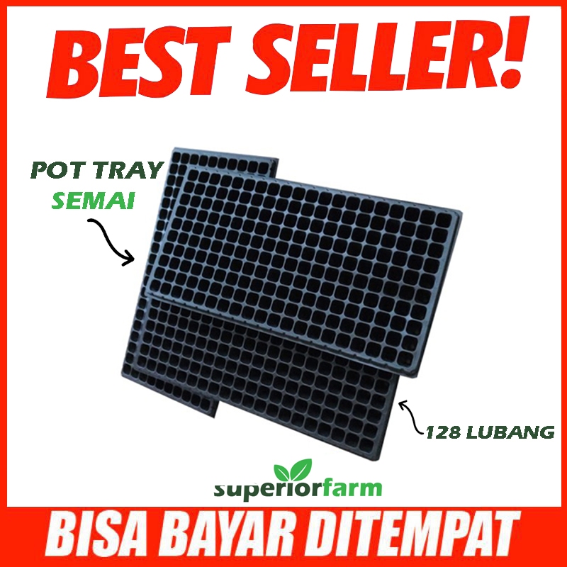 Jual Pot Tray Semai Benih Bibit Tebal Tanaman Sayuran Hitam Plastik ...