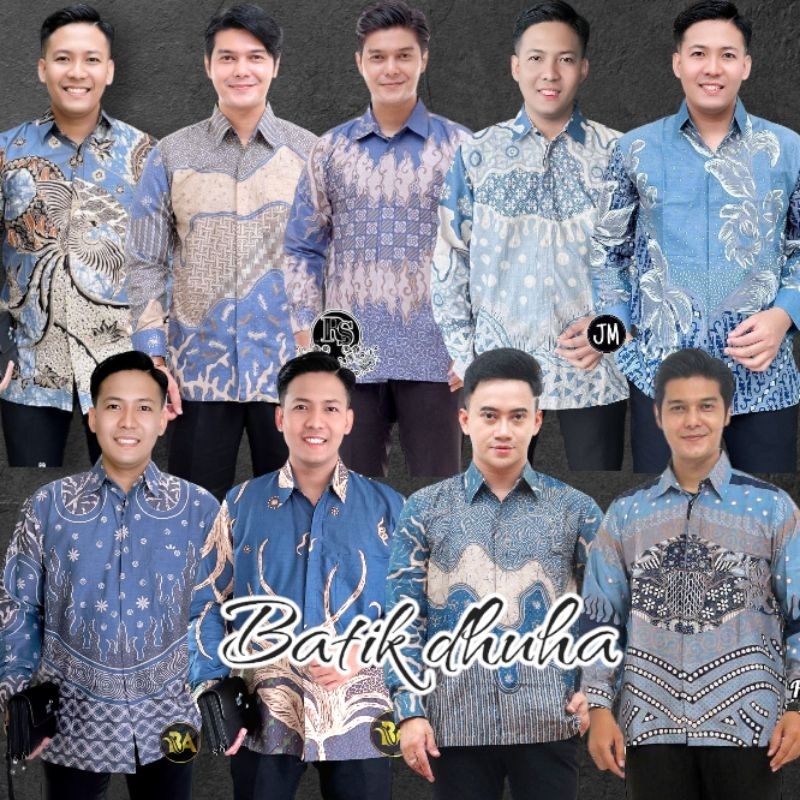 Jual KEMEJA BATIK LENGAN PANJANG WARNA BIRU MUDA / BATIK PRIA MOTIF ...