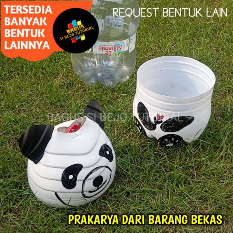 Jual TEMPAT SAMPAH DARI GALON LE MINERAL BENTUK PANDA REQUEST BENTUK ...
