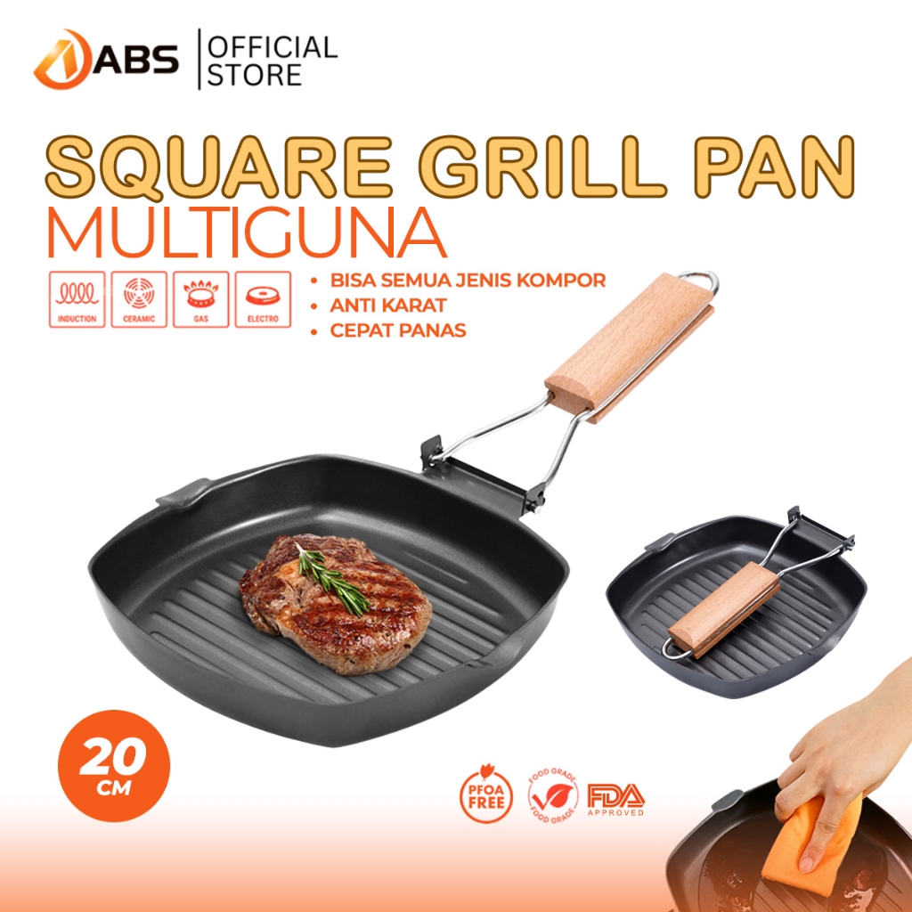 Jual ABS Square Grill/ Pemanggang Grill/ BBQ Daging / Panci BBQ / BBQ ...