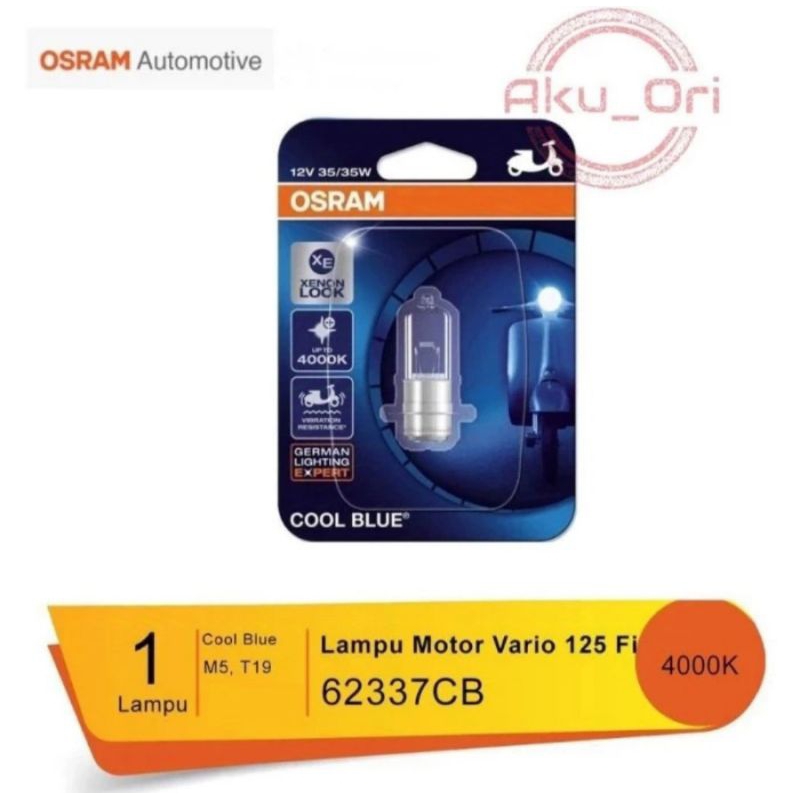 Jual BOHLAM COOL BLUE K1 OSRAM 62335CB 62337CB lampu depan h6 halogen k1 motor bebek Matic beat ...