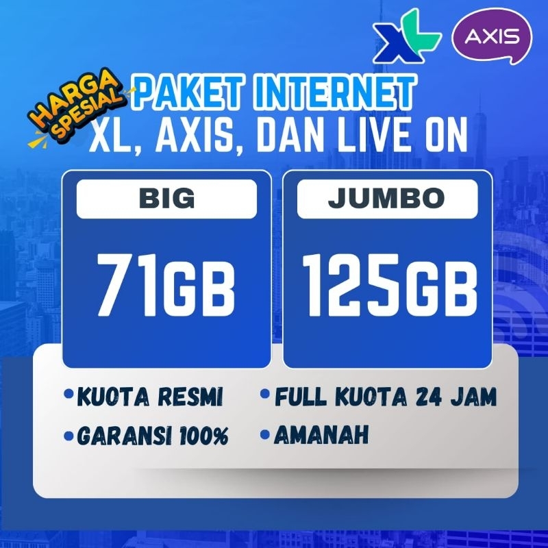 Jual XL COMBO AKRAB DAN AXIS HARGA SPESIAL FULL KUOTA UTAMA 24 JAM ...
