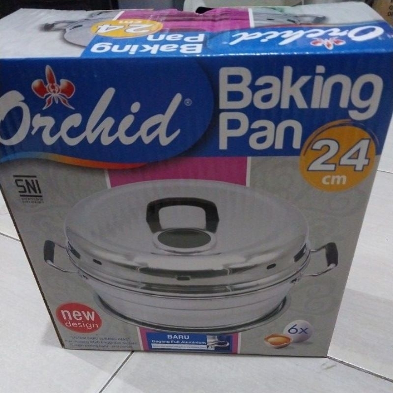 Jual baking pan 24cm orchid (utk 6 telur) | Shopee Indonesia