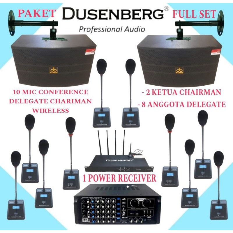 Jual PAKET SOUND SYSTEM MIC CONFERENCE WIRELESS 2 UNIT MIC KETUA 8 UNIT ...