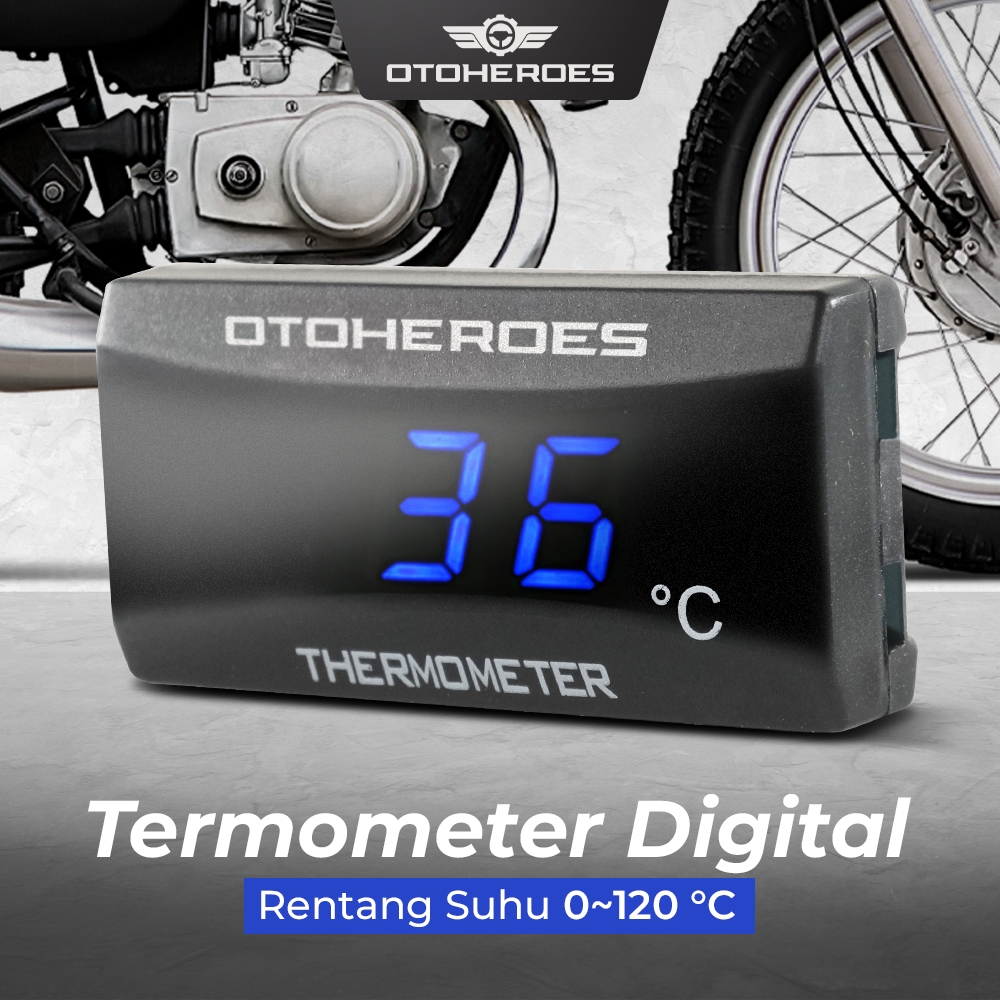 Jual Termometer Digital Pengukur Suhu Air Radiator Mesin Motor LCD Display | Shopee Indonesia