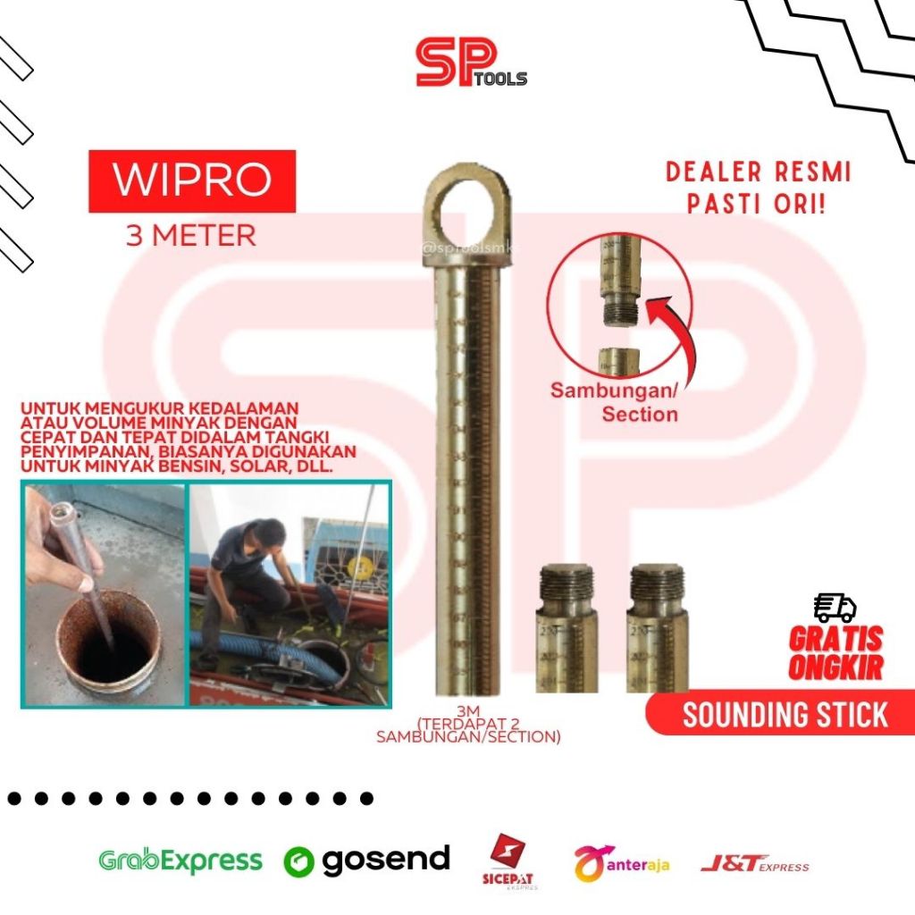 Jual SOUNDING STICK / DEEP STICK ALAT PENGGARIS UKUR KEDALAMAN MINYAK ...