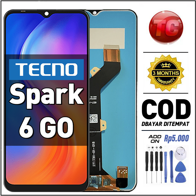 Jual LCD Tecno spark 6 go Original 100% Fullset Asli Ori Touchscreen Compatible For Glass Touch ...