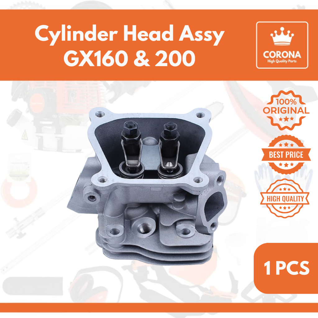 Jual Cylinder Head Assy Bodi Body GX 160 200 Silinder Deksel Set Kop Komplit Mesin Penggerak ...