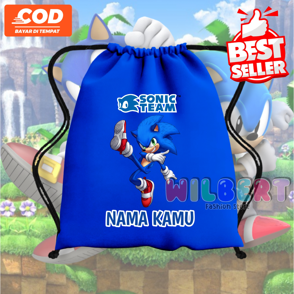 Jual Tas Serut Anak Sonic The Hedgehog / Strinbag Anak Sonic Team ...