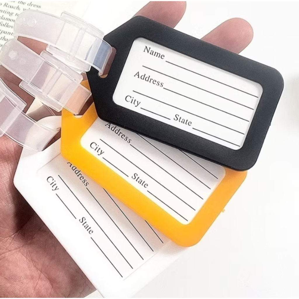 Jual Luggage tag koper polos gantungan label nama tas travel | Shopee ...