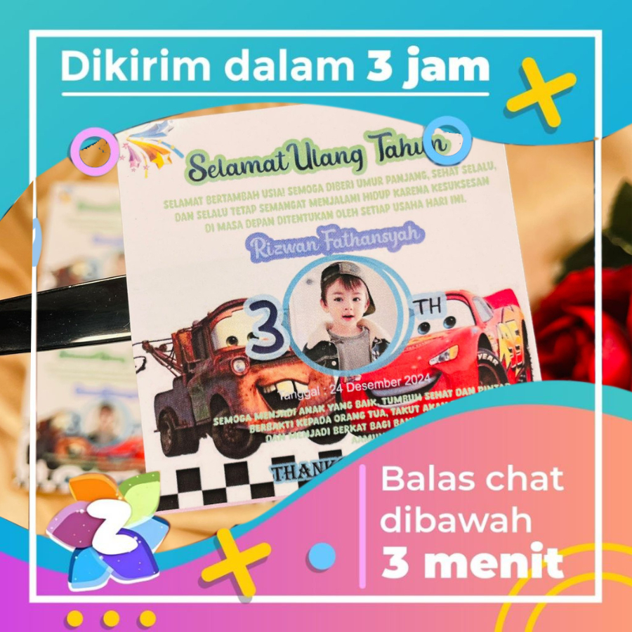 Jual 2-4 Stiker Ultah Anak Ulang Tahun Label Bentuk Kotak Sticker Ulang ...