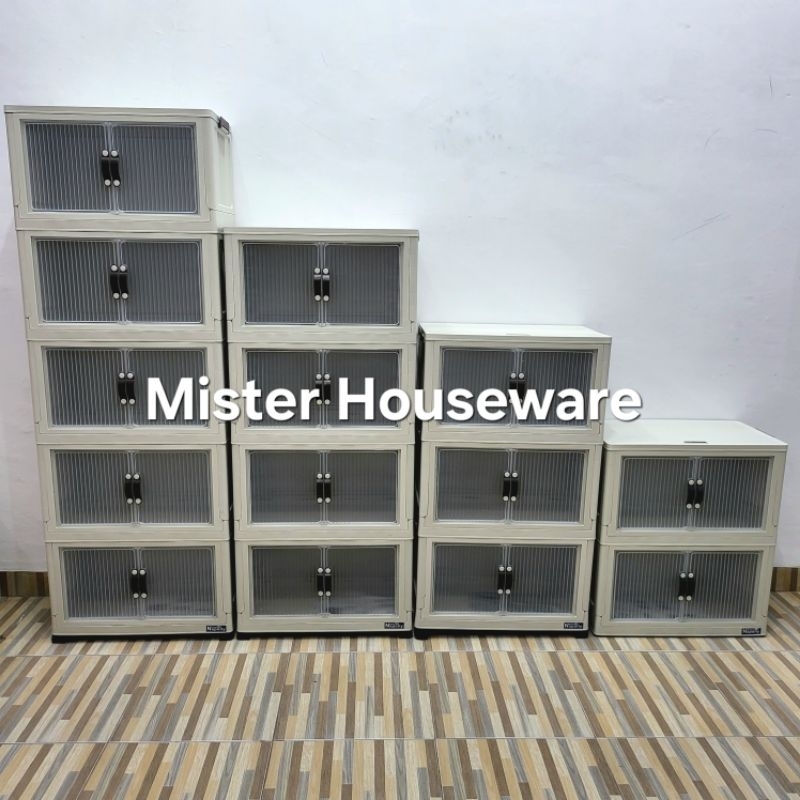 Jual Lemari Plastik Transparan Polibox Napolly Stackable Mudah Bongkar ...