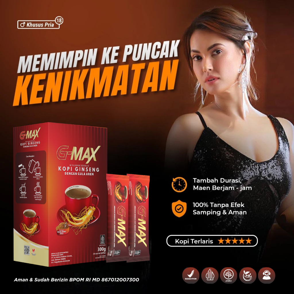 Jual Kopi G-MAX Original - Kopi Ginseng Stamina Pria Dewasa Kuat Dan Tahan Lama Tanpa Efek ...