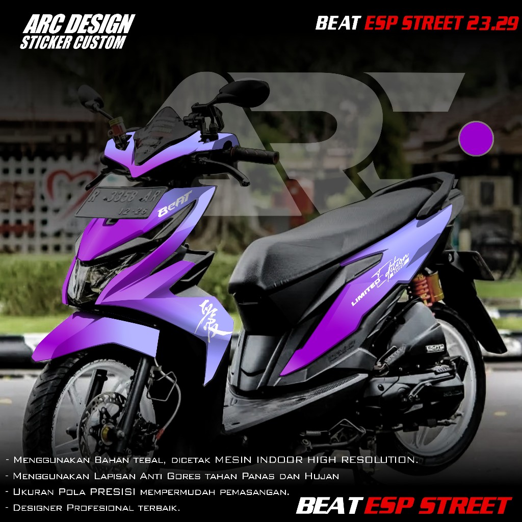 Jual (COD PROMO) TERBARU Decal Sticker Honda Beat Esp Street 2016 2017 ...