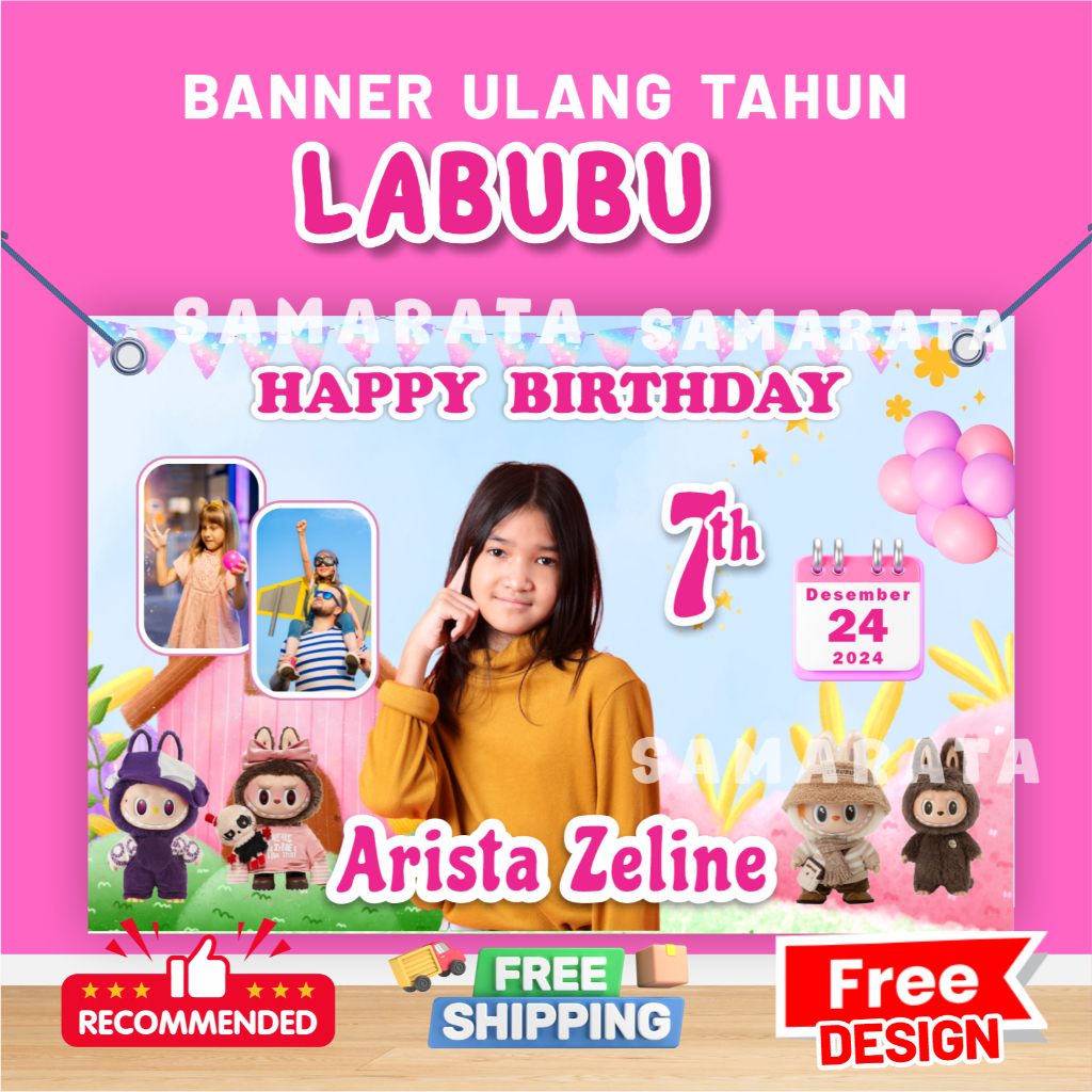 Jual Labubu Spanduk Ulang Tahun Anak Labubu Banner Ulang Tahun Custom ...