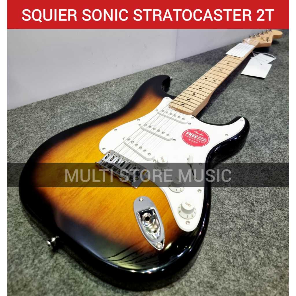 Jual Gitar Elektrik - Squier Sonic Stratocaster - Squier Sonic Strat - Electric Guitar Maple FB ...