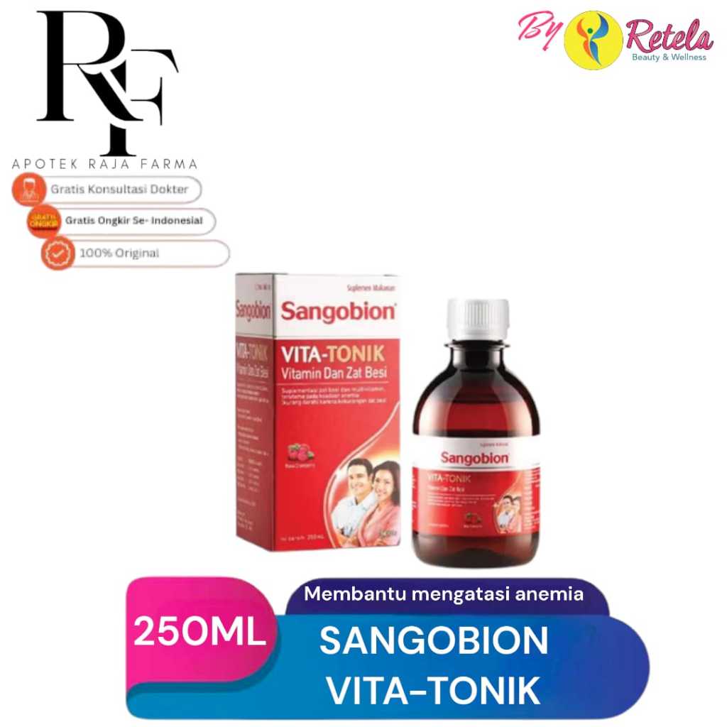 Jual SANGOBION VITATONIK SIRUP 250ML ( Per Botol) | Shopee Indonesia