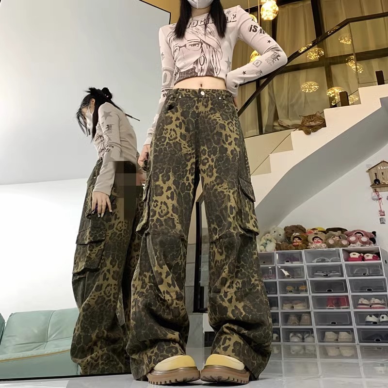 Jual Celana jeans motif macan tutul terbaru street style celana cargo ...