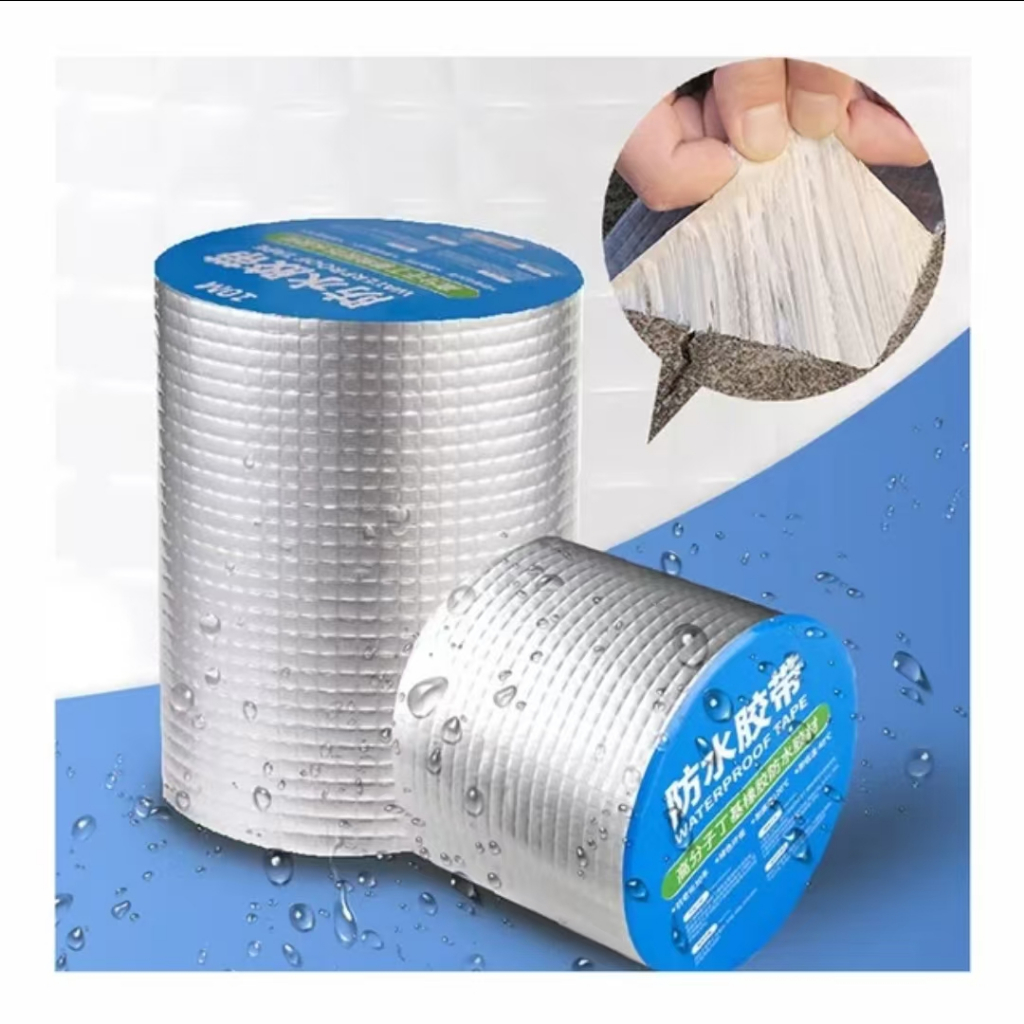 Jual LAKBAN ANTI BOCOR 5cm X 5M & 10cm X 5M AIR ALUMUNIUM FOIL BUTYL SUPER WATERPROOF TAPE ...