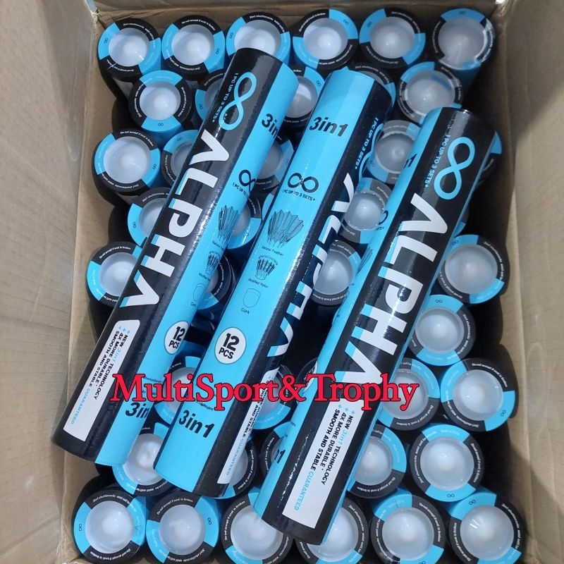 Jual SHUTTLECOCK ALPHA BLACK 3 IN 1 SPEED 75 / 76 100% ORIGINAL ...