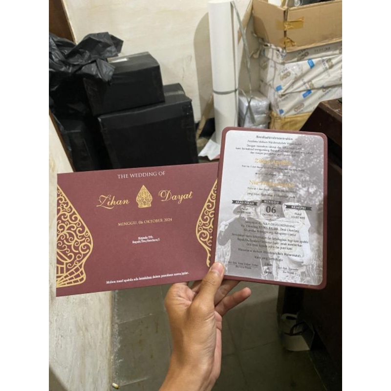 Jual undangan pernikahan adat jawa undangan murah simple | Shopee Indonesia