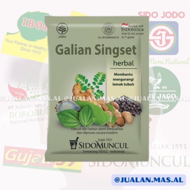Jual SIDOMUNCUL - GALIAN SINGSET mengurangi lemak tubuh (ISI 10 SACHET ...