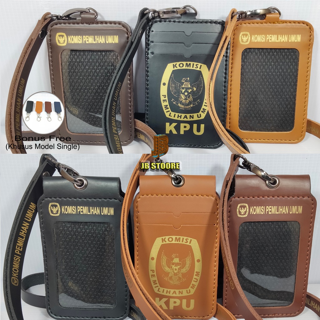 Jual Tempat Id Card KPU Kulit / Id Card Holder Kpu Gantung / name tag ...