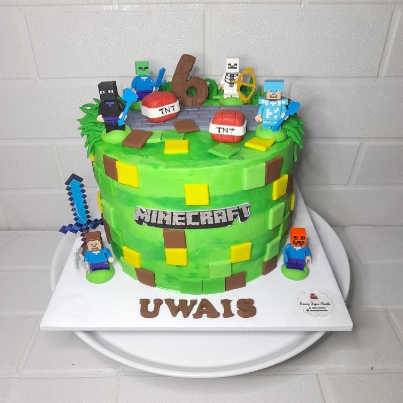 Jual Kue ulang tahun minecraft cake ultah birthday cake | Shopee Indonesia
