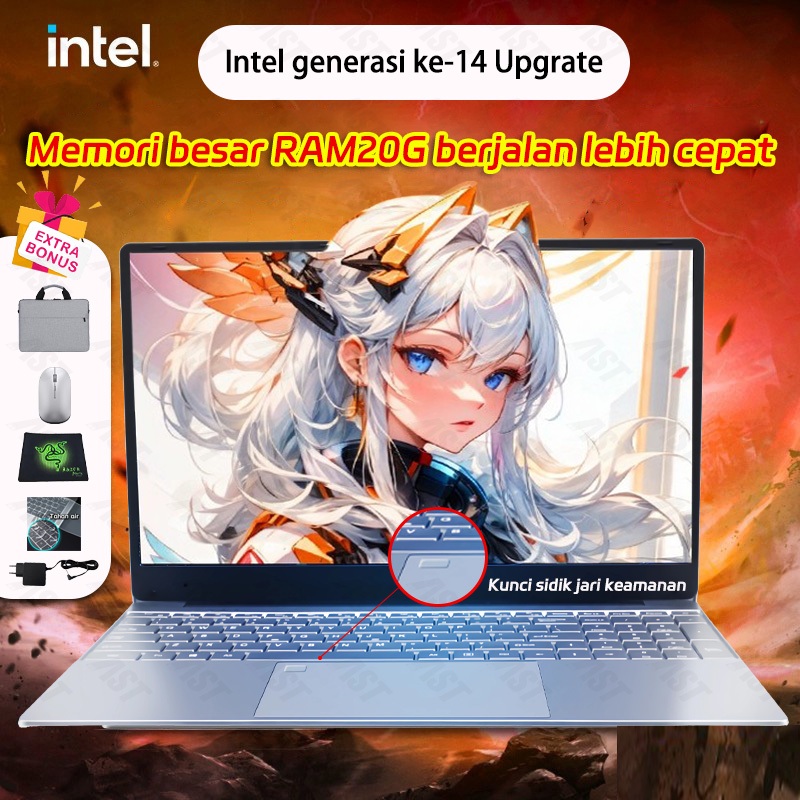 Jual CNAST - Laptop 15.6" Baru Intel N5095 Silver/Pink Ram16/20G+512GB ...