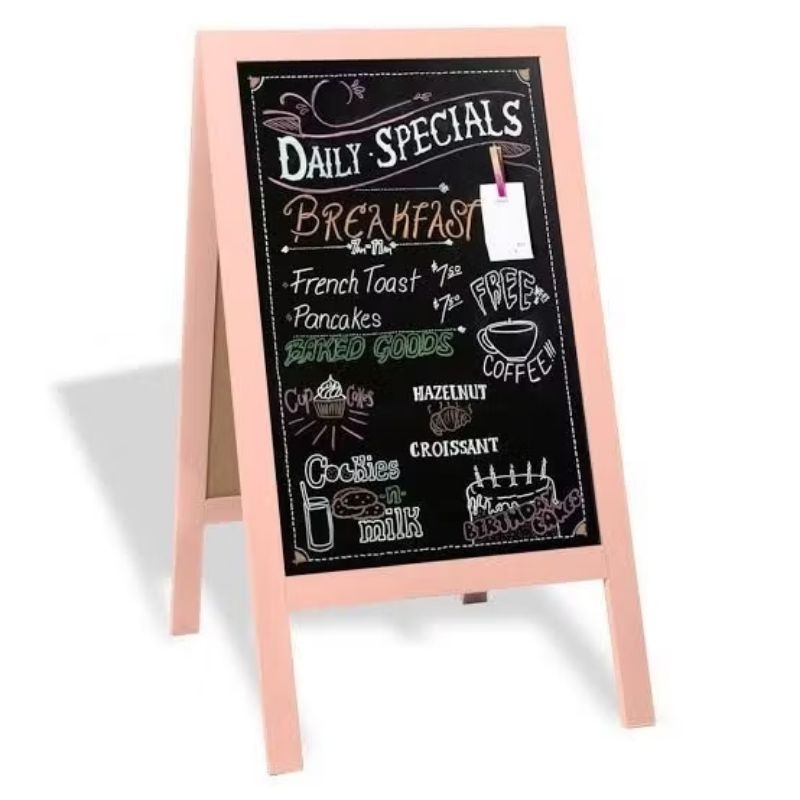 Jual Papan Signboard Cafe Retaurant Papan Tulis Kapur Blackboard Warna ...