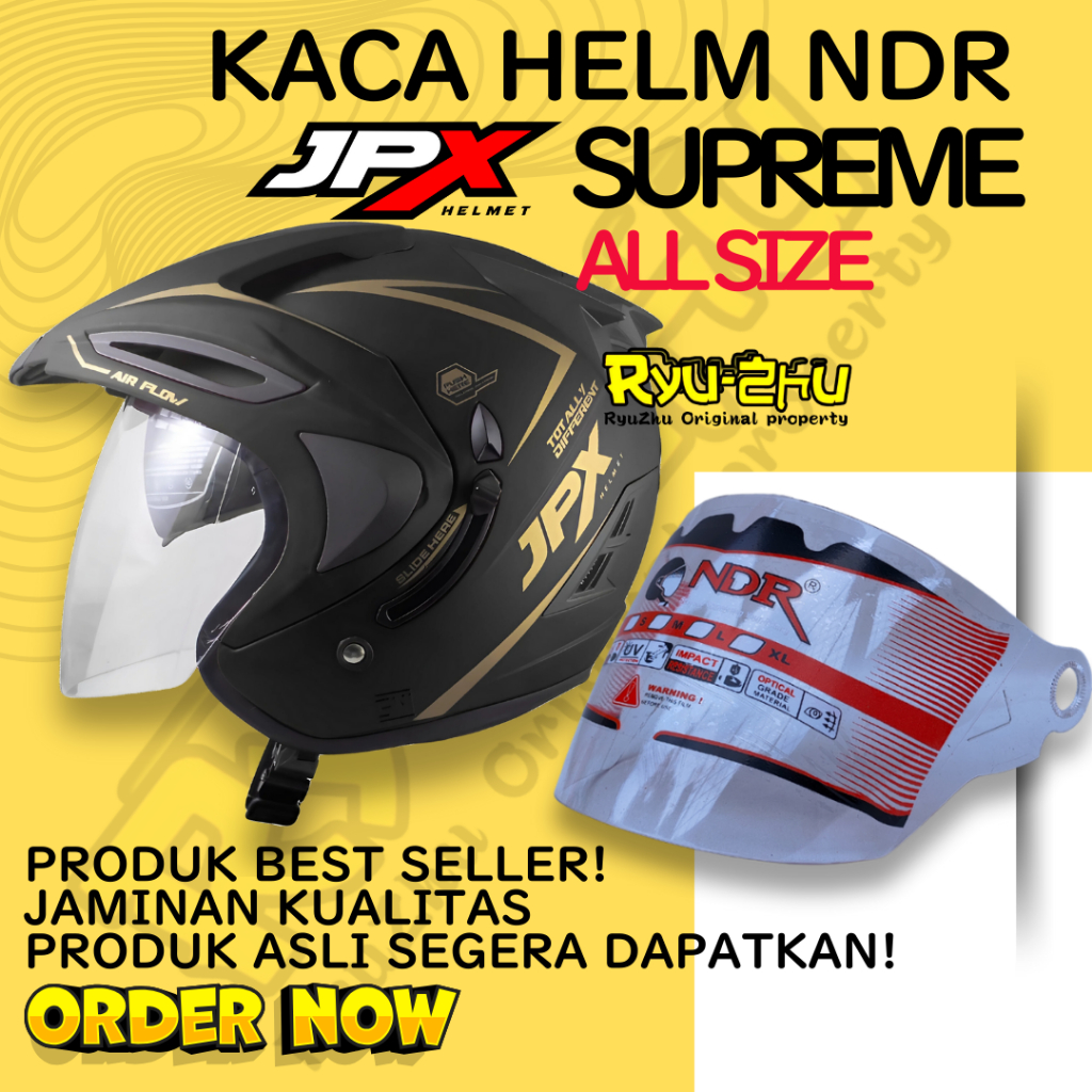 Jual kaca Visor helm JPX SUPREME jp13 NDR – Kaca Helm NDR Anti-Silau ...