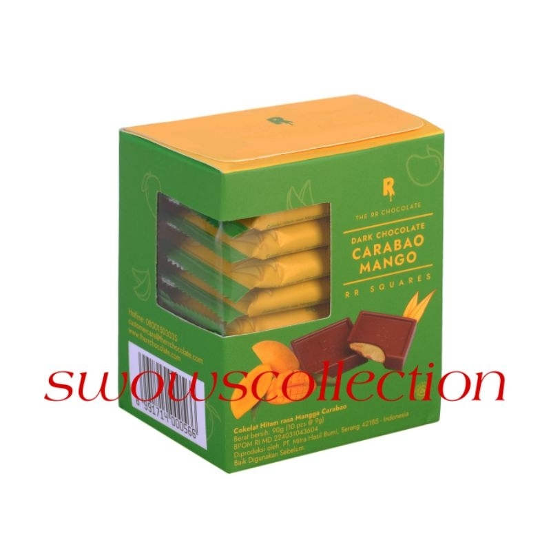 Jual THE RR CHOCOLATE SQUARES DARK CHOCOLATE CARABAO MANGO COKLAT ...