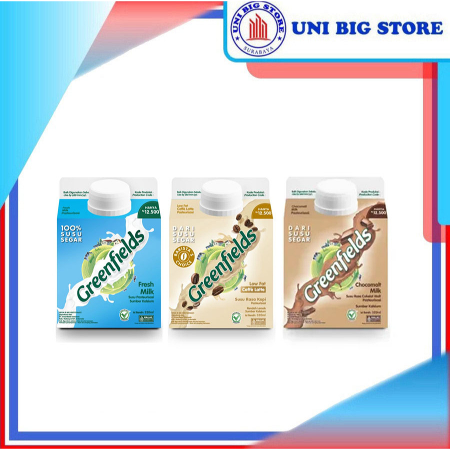 Jual Greenfields Fresh Milk Susu Segar | Chocomalt Milk | Low Fat Caffe ...