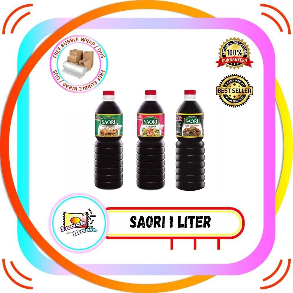 Jual SAORI Saus Teriyaki / Tiram / Lada Hitam 1000 ml Saos 1 Liter ...
