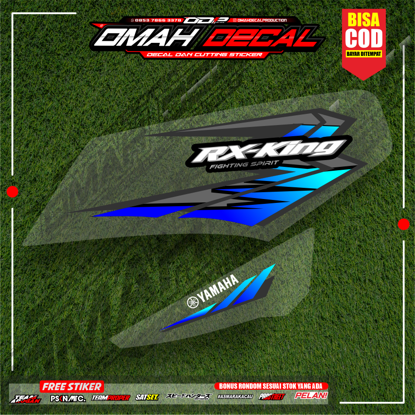 Jual lis stripping sticker rx king variasi transparan hologram ...