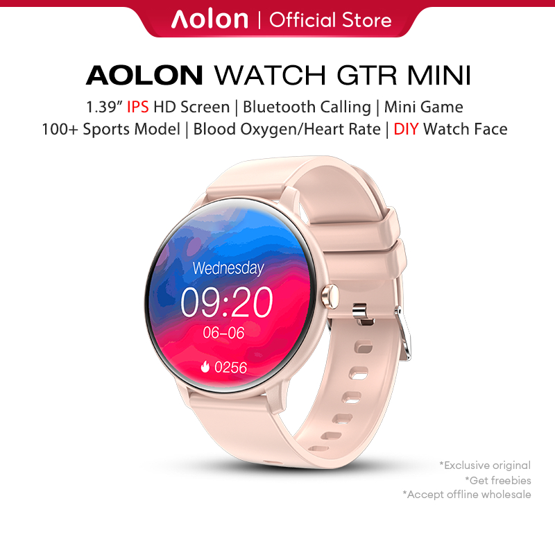 Jual Aolon GTR Mini Smartwatch Pria/Wanita Bluetooth Call Game Multi ...