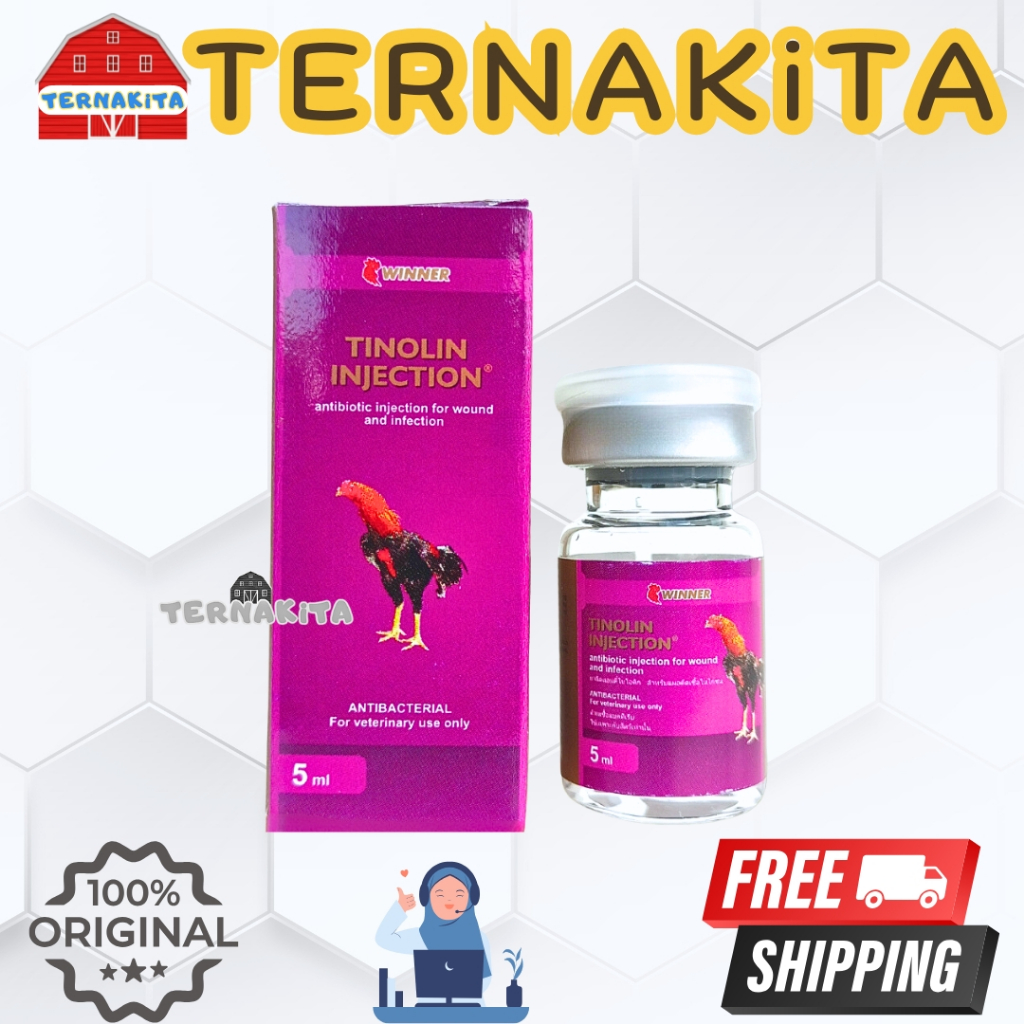 Jual TINOLIN INJECTION 5 ml MEDION - Obat Penyembuh Luka Infeksi Ayam Aduan Ayam Laga Pasca ...