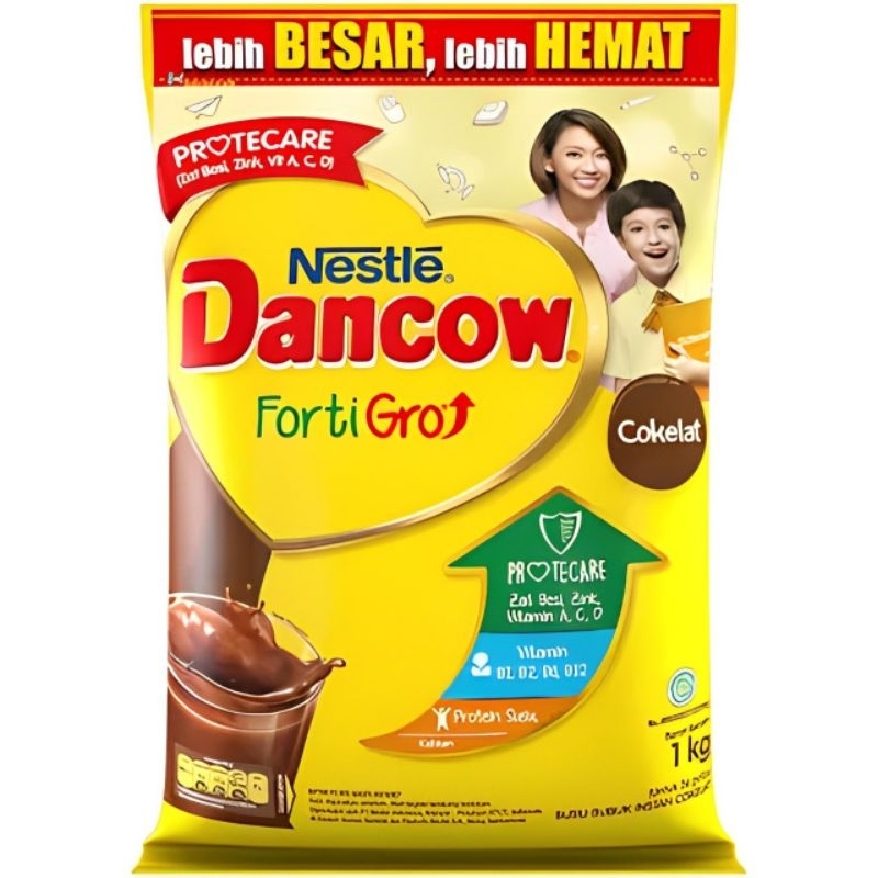 Jual DANCOW Fortigro COKLAT Pouch 1kg / Dancow Renceng isi 10 Sachet ...