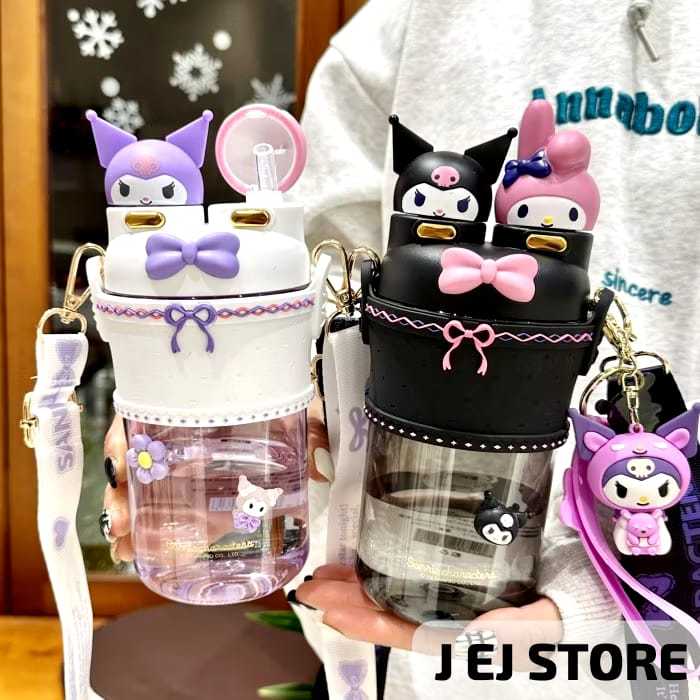 Jual Botol Minum Kuromi Sanrio Luxury Brand 2in1 700ml Karakter 3D + FREE 3D/2D STICKER ~ J EJ ...