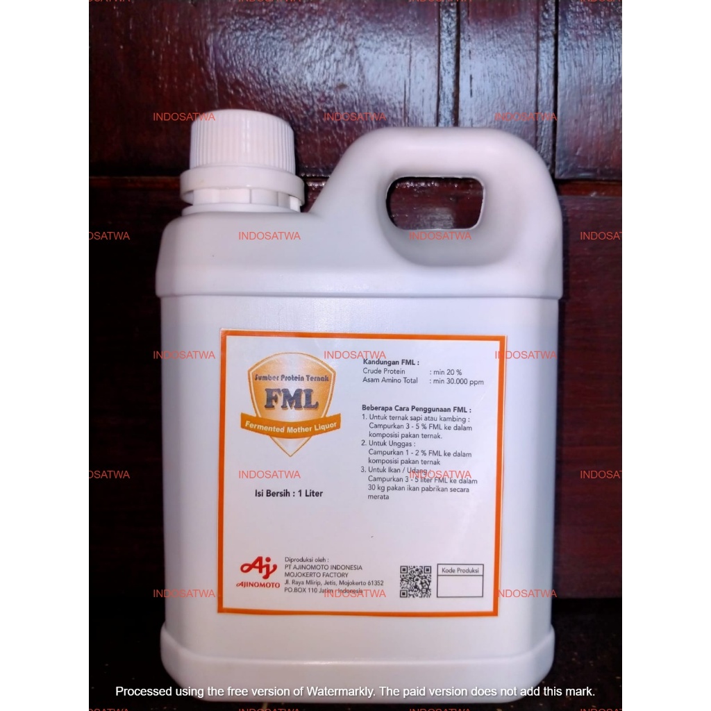 Jual FML Ajinomoto Fermentasi Protein Tinggi Pakan Alternatif 27 % ...